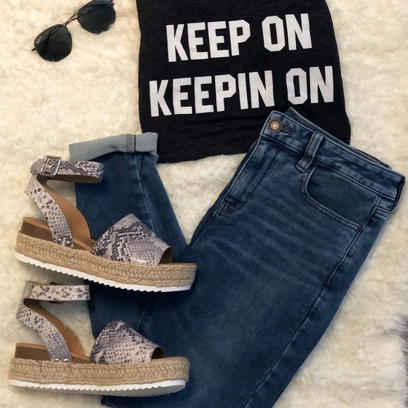 Shoes | Venomous Snake Skin Platform Sandal | Poshmark